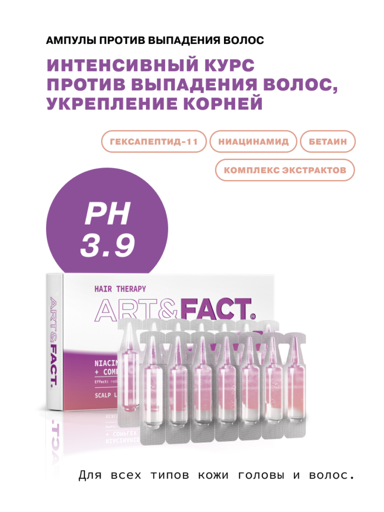 Ампульный лосьон против выпадения волос ART&FACT.